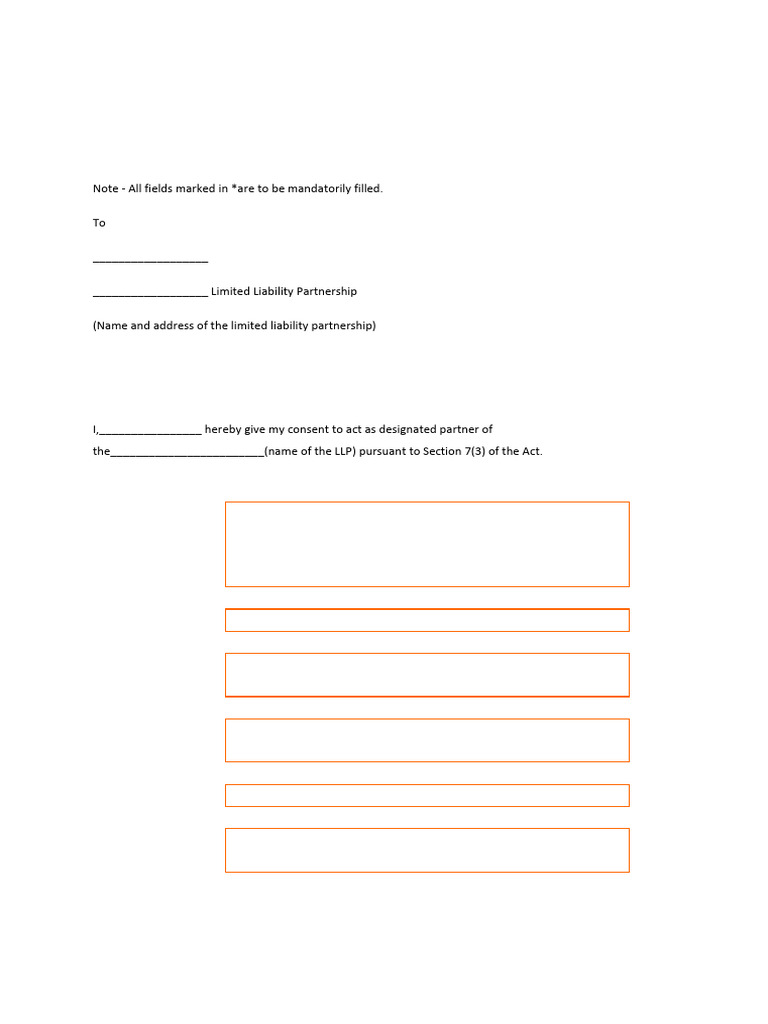 LLP Designated Partner Consent | PDF