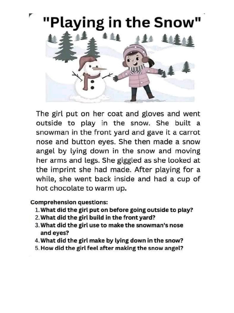 Reading Comprehension Pdf
