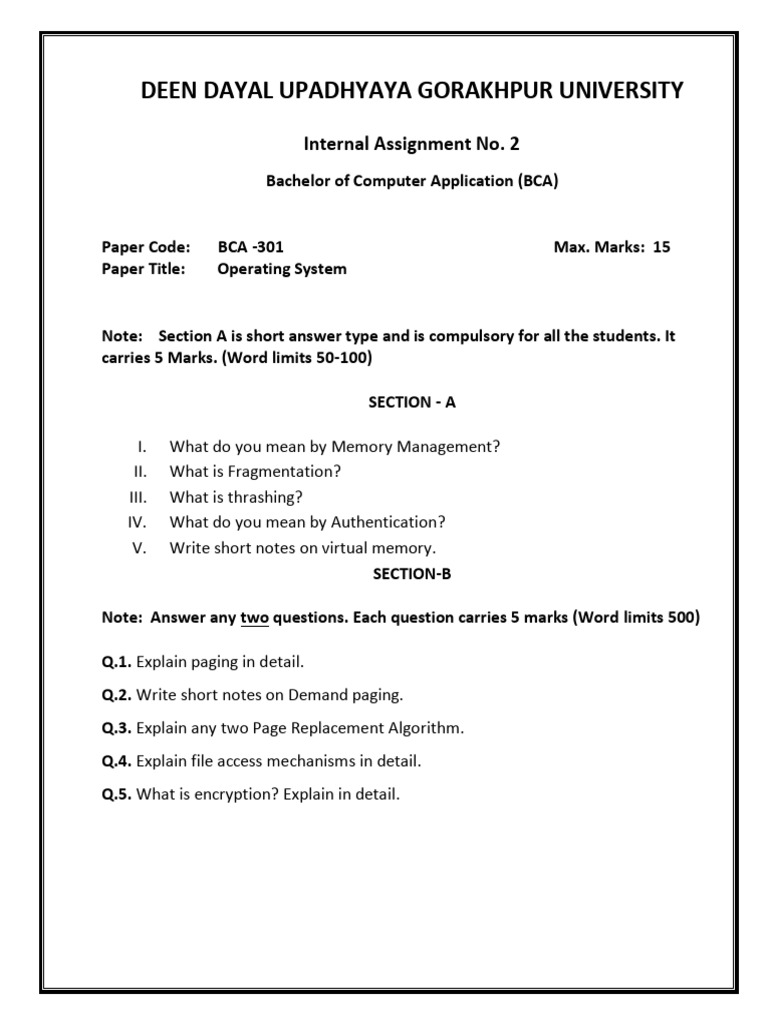 301 - II Assignemnt - 2023 | PDF