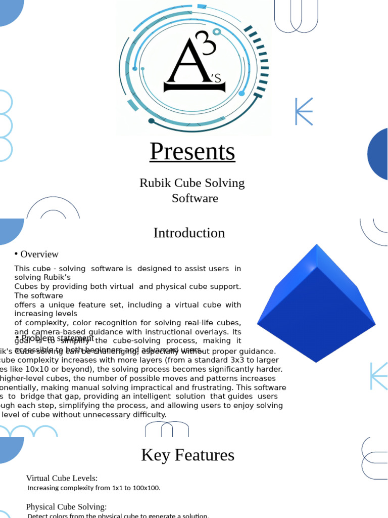 Slidesgo Optimizing Cube Solving Algorithms Innovations in Software ...