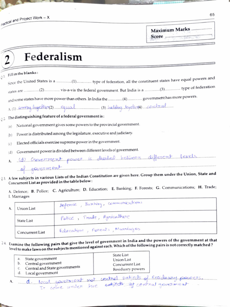 Practical File Civics Chapter 2 PDF | PDF | Forms Of Government ...