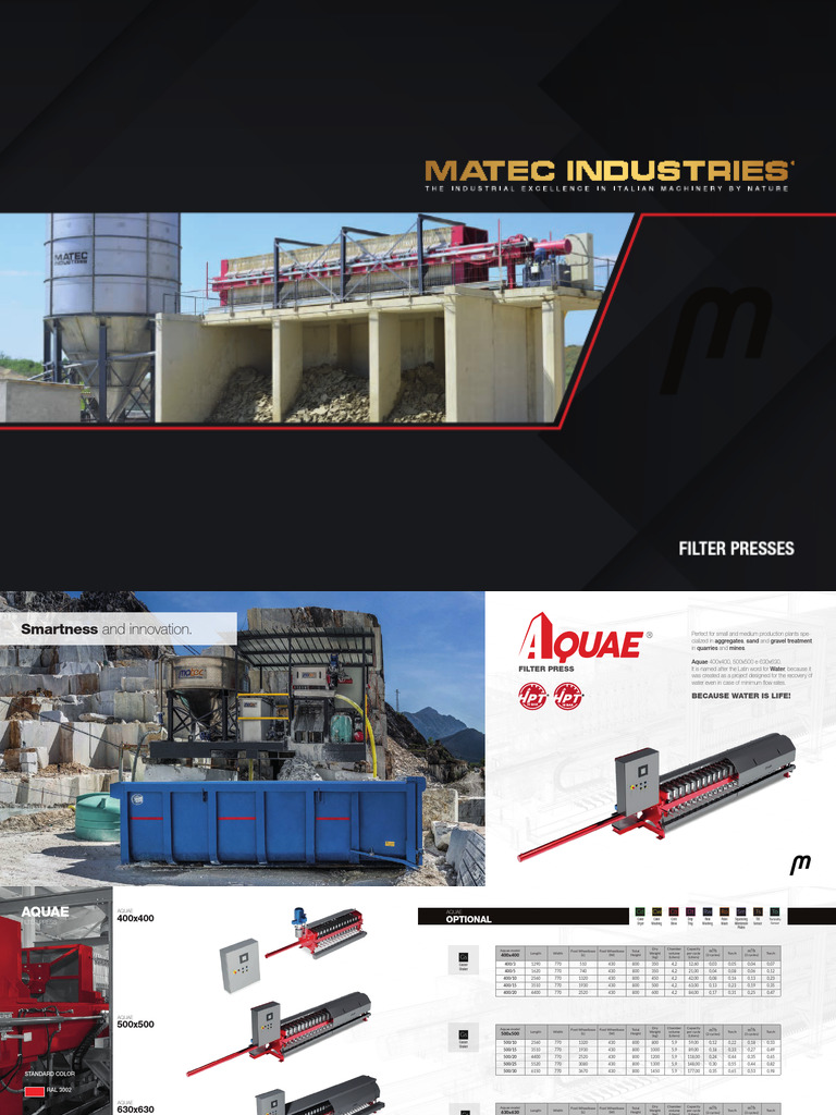 Filter Press Equipment Catalogue | PDF | Filtration