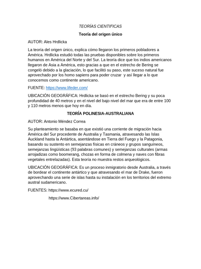 TEORÍAS CIENTIFICAS | PDF