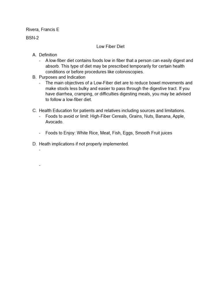 Rivera, Francis E. Nutri Diet | PDF