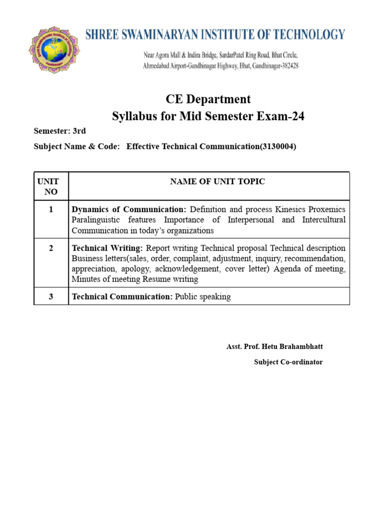 3rd Sem CE Mid Sem Syllabus 24 | PDF | Digital Electronics | Relational Database