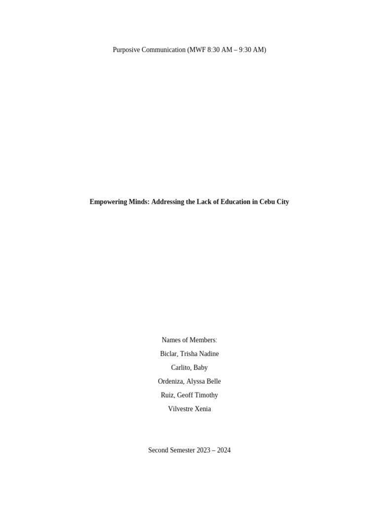 PURPOSIVE-COMMUNICATION-FINAL-PAPER.-SAMPLE | PDF | Needs Assessment