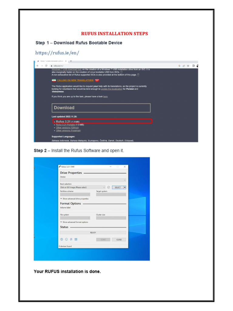 2. Rufus Installation Steps | PDF