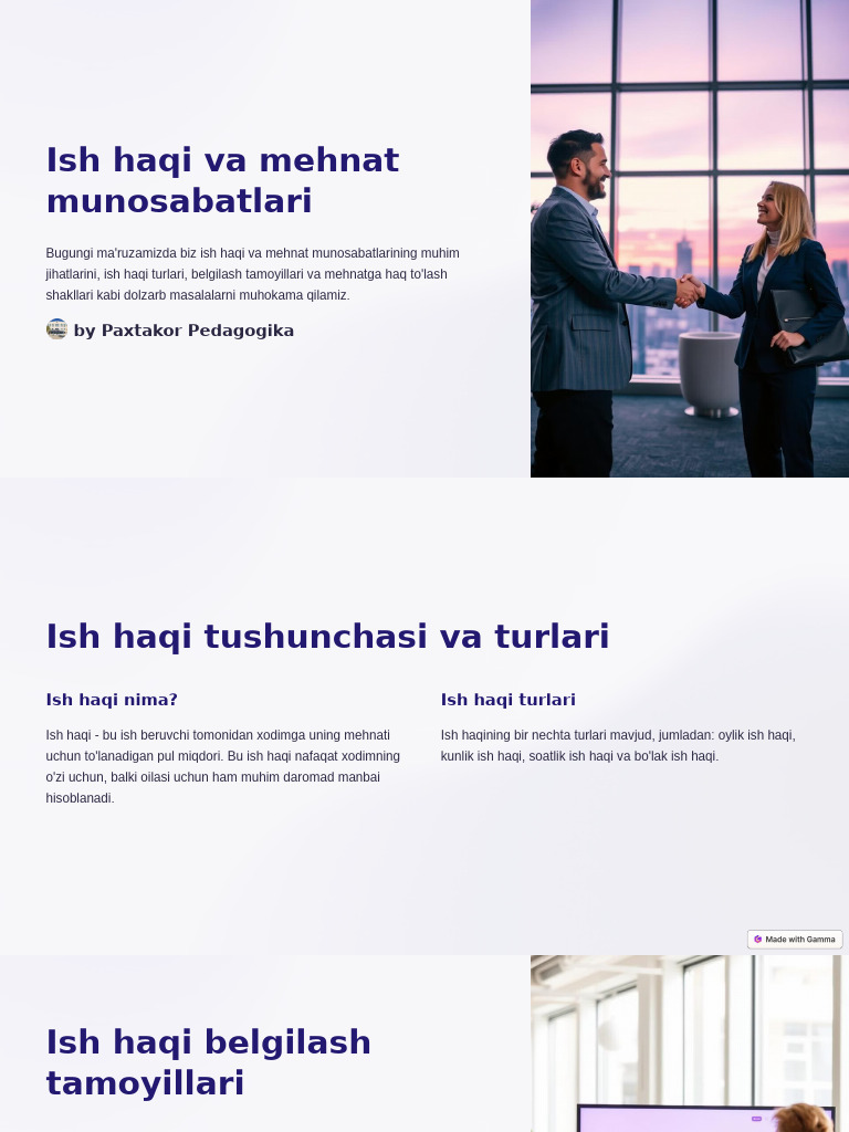 Ish Haqi Va Mehnat Munosabatlari | PDF