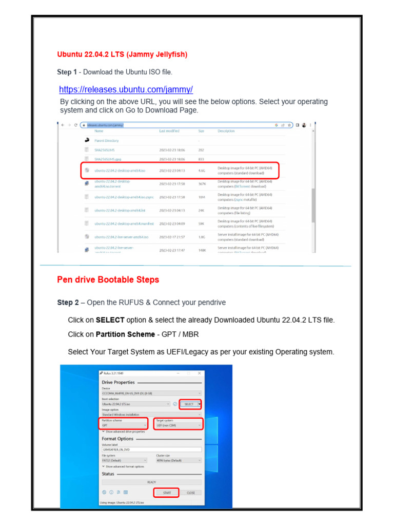 Pendrive Bootable Steps | PDF