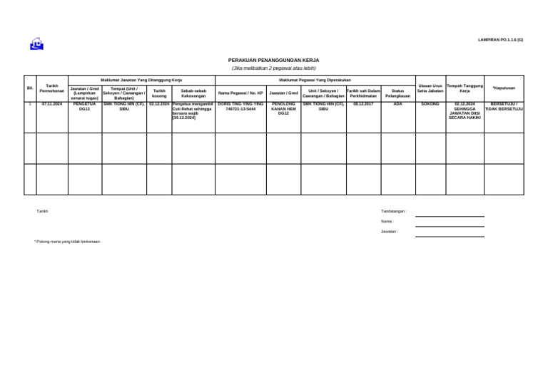 Lampiran Po.1.1.6 G | PDF