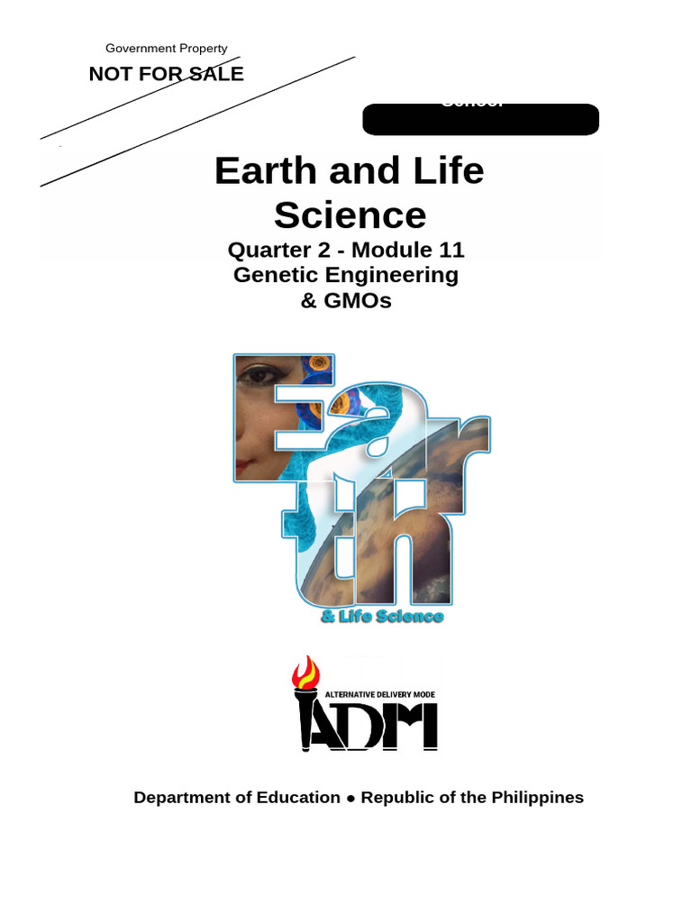 EarthandLifeSci12 Q2 Mod11 Genetic Engineering and GMOs Ver3 | PDF | Dna | Genetic Engineering