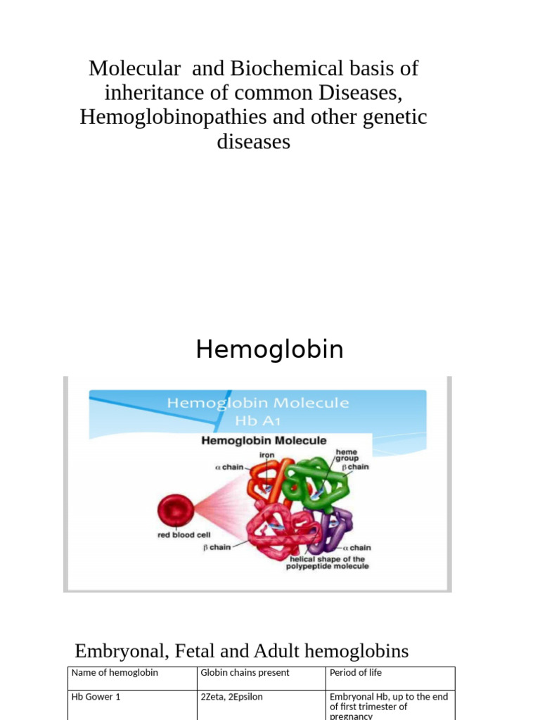 HEMOGLOBINOPATHIES | PDF | Blood | Hematology