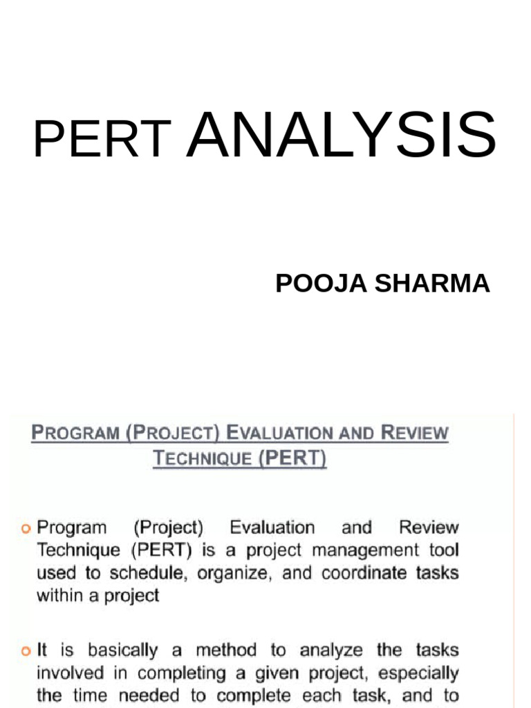 pert analysis Program Evaluation Review Technique | PDF