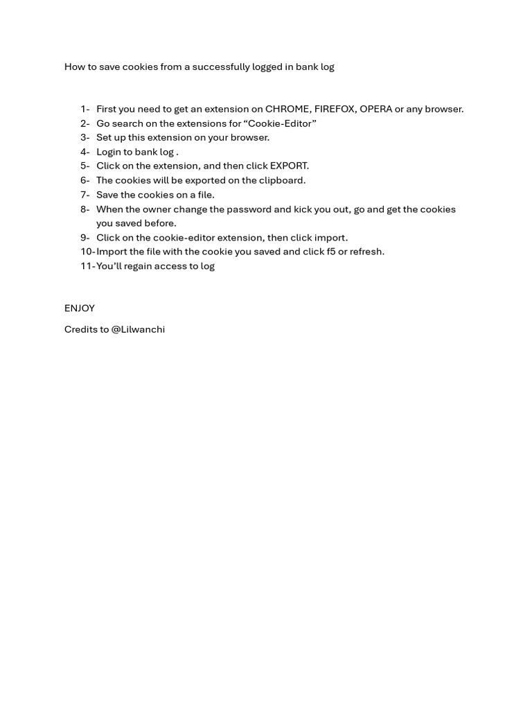 How To Save Cookies | PDF