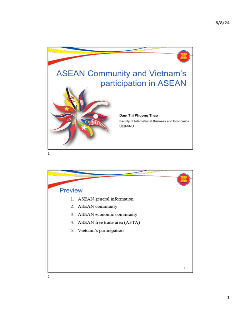 Chapter 13.ASEAN | PDF | Asean Free Trade Area | Economies
