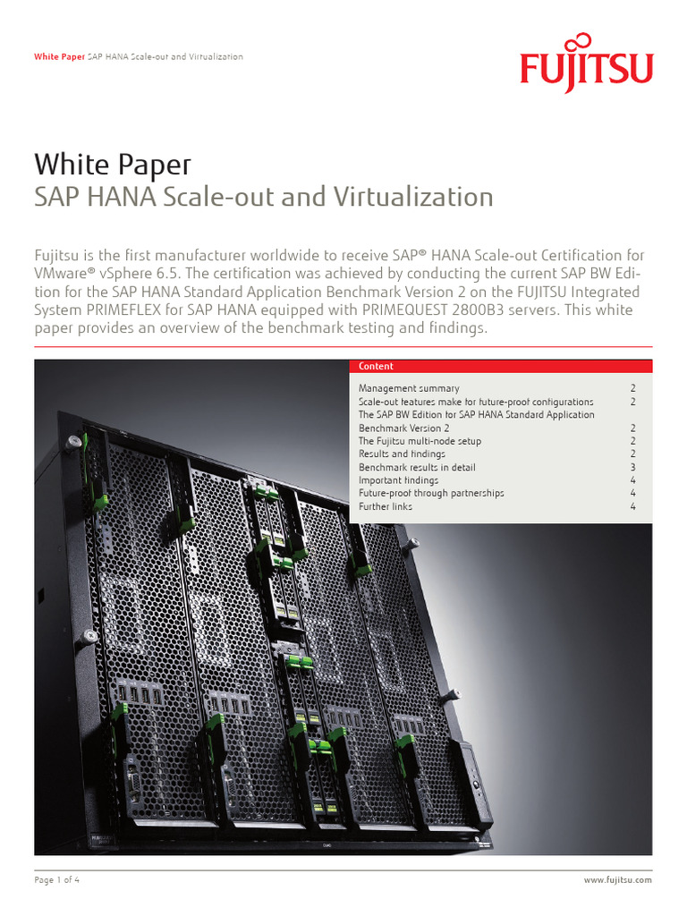 WP pf4 Sap Hana Scale Out WW en | PDF | Scalability | Central Processing Unit