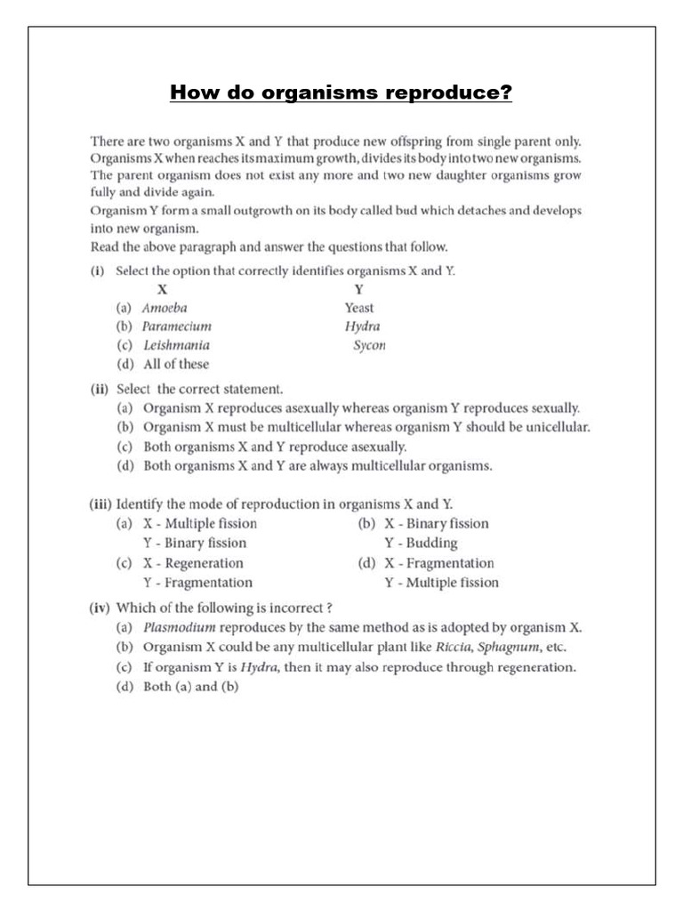 How do organisms reproduce, CB | PDF