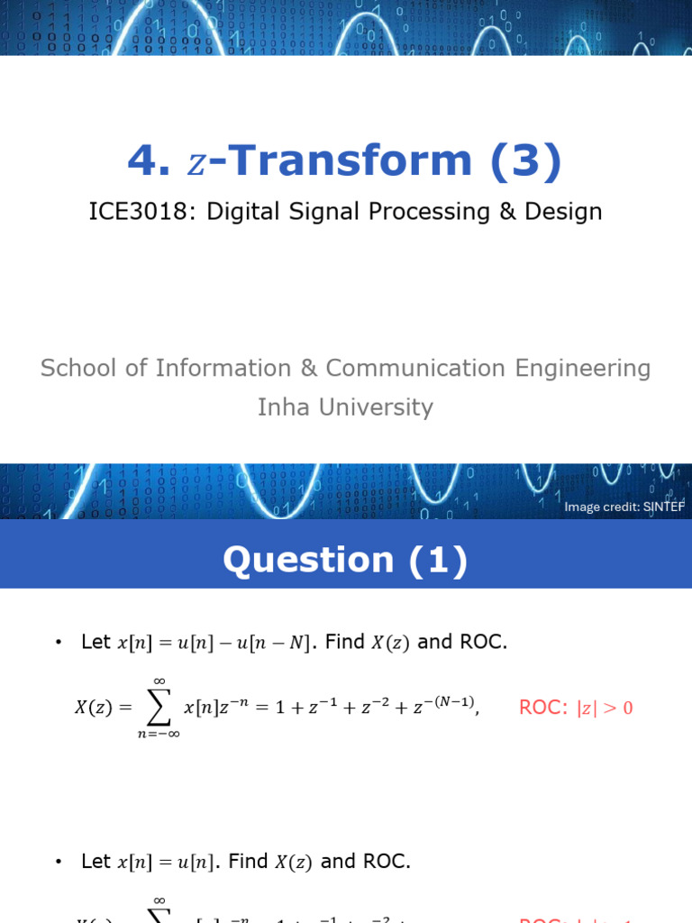 Z Transform | PDF | Functions And Mappings | Algorithms
