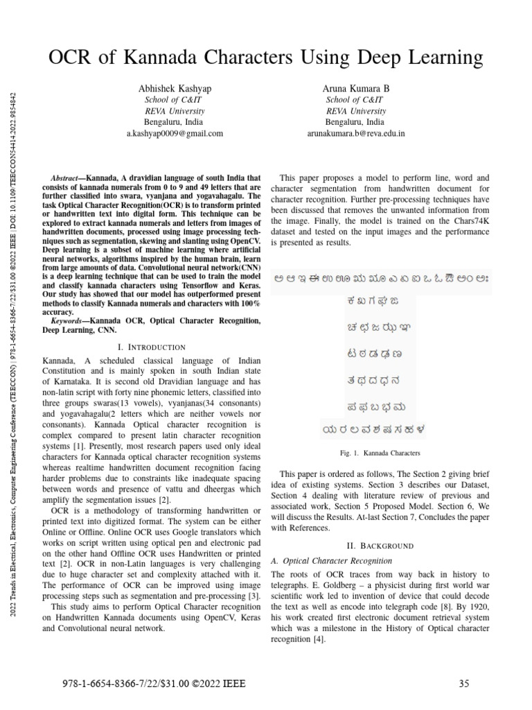 OCR_of_Kannada_Characters_Using_Deep_Learning[1] | PDF | Optical Character Recognition | Deep ...
