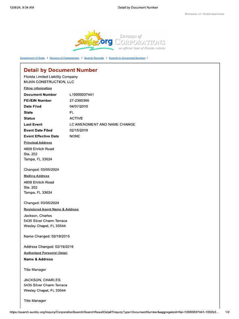 Business Registration Information | PDF