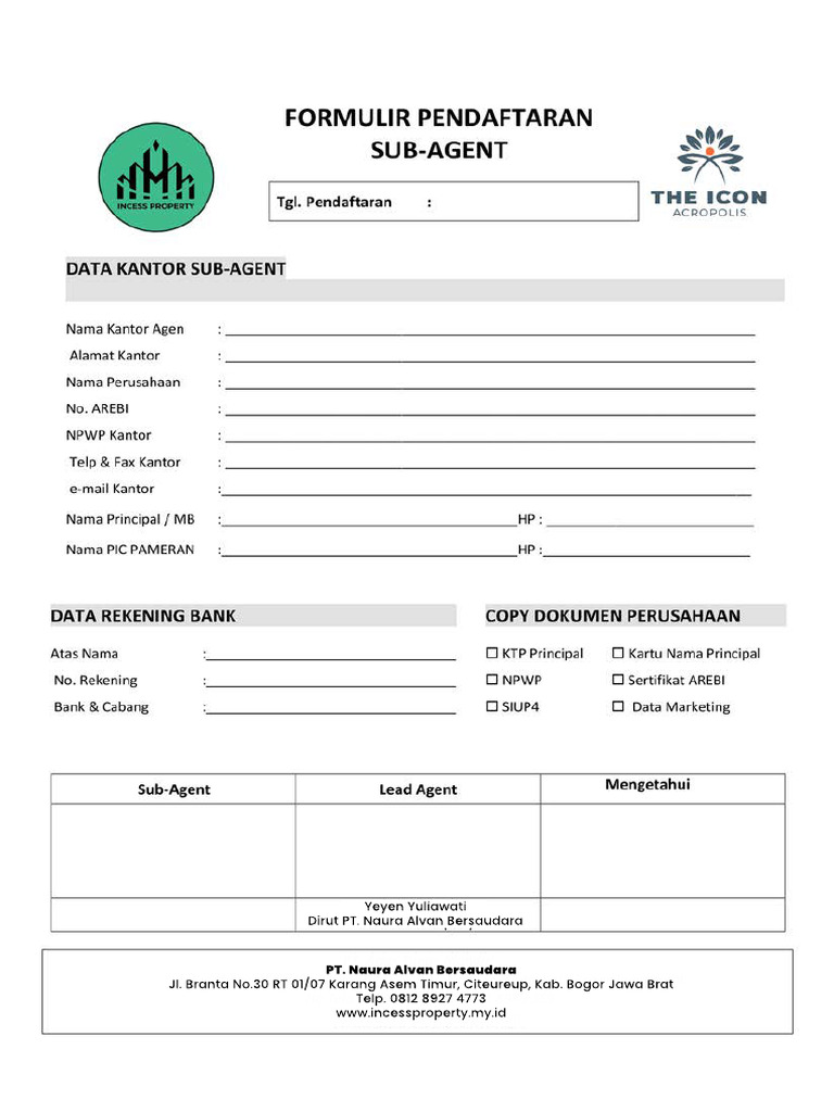 Form Sub Agent | PDF