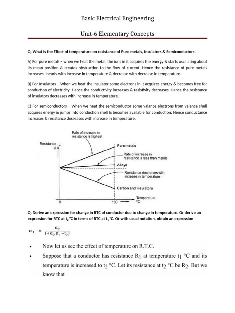 Unit6 | PDF | Electrical Resistivity And Conductivity | Electrical Resistance And Conductance