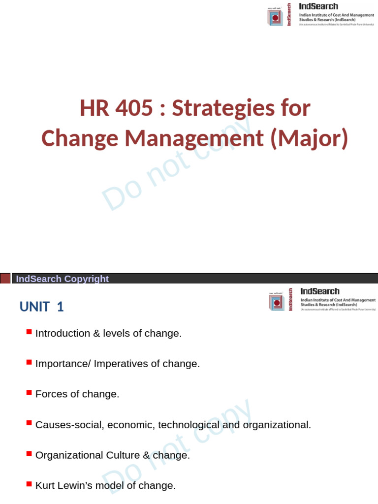 CM_UNIT-1 | PDF | Change Management | Business