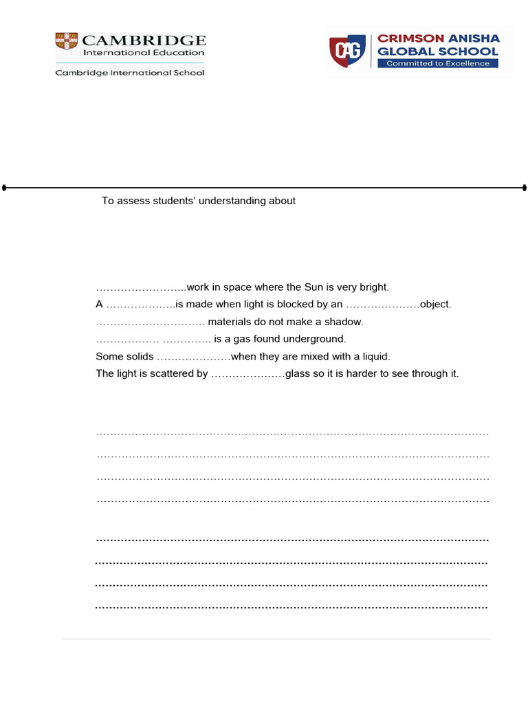 Science Review Worksheet 4 | PDF