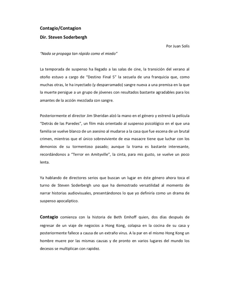 Contagio | PDF