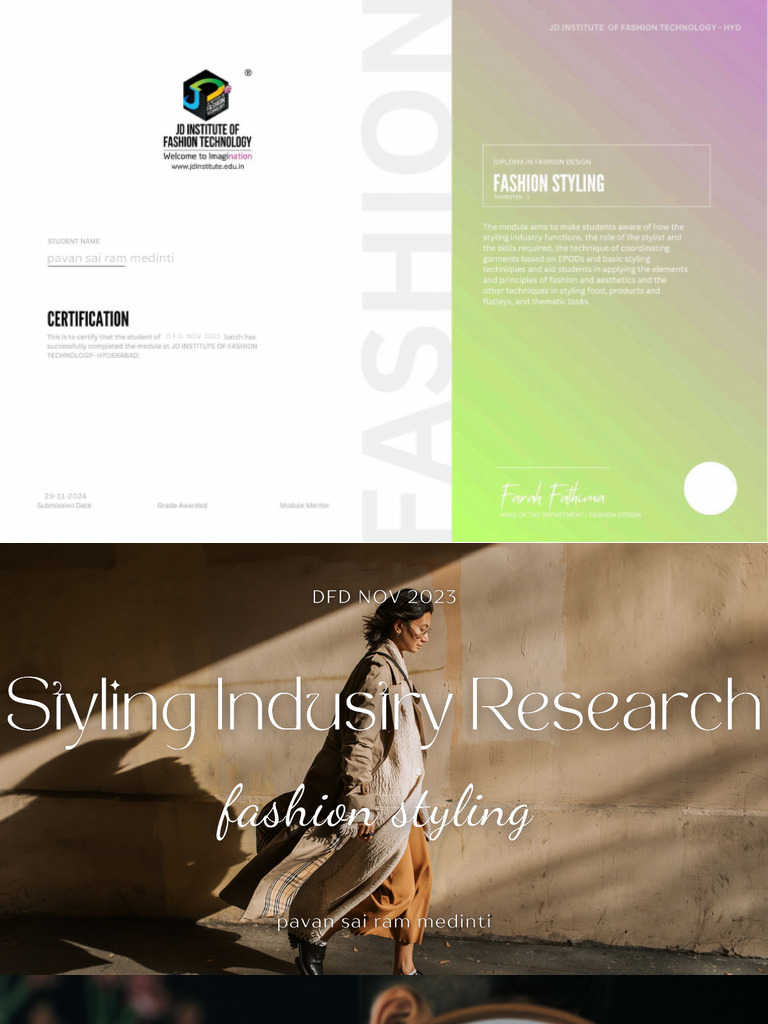 Pavan Sai Ram Medinti DFD NOV 2023 Final Document of Fashion Styling ...