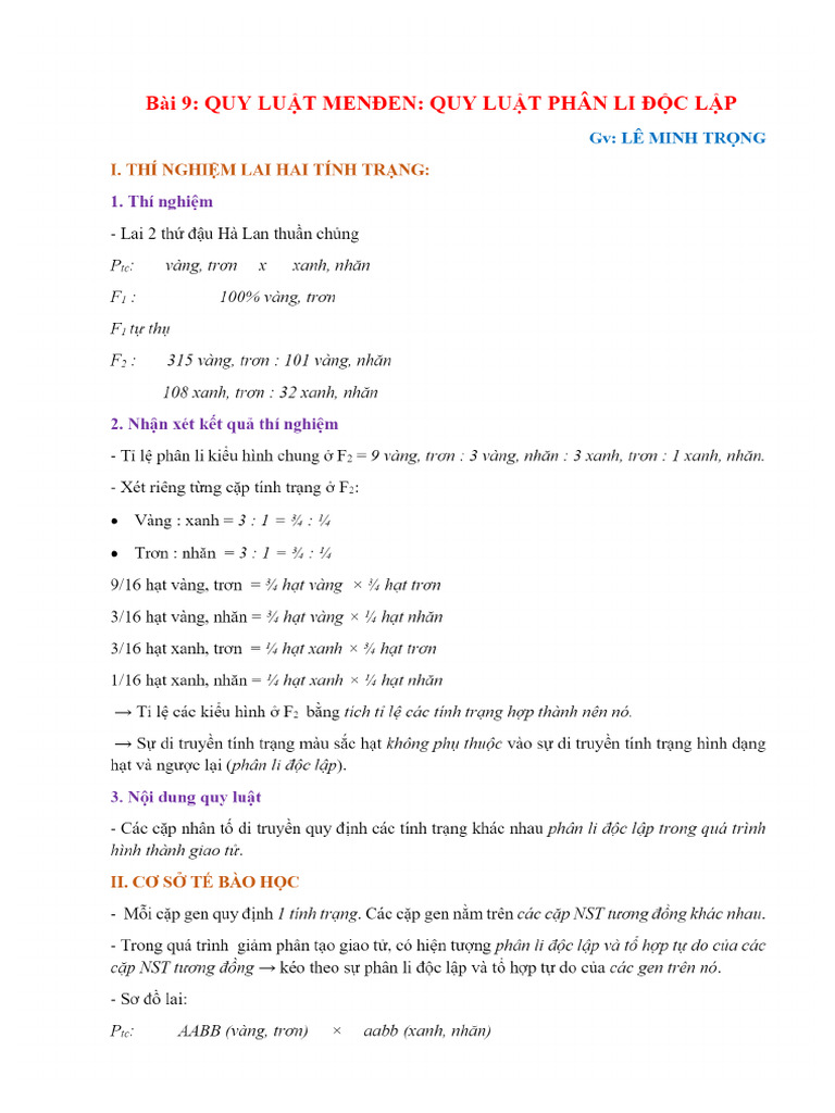 Quy Luat Menden | PDF