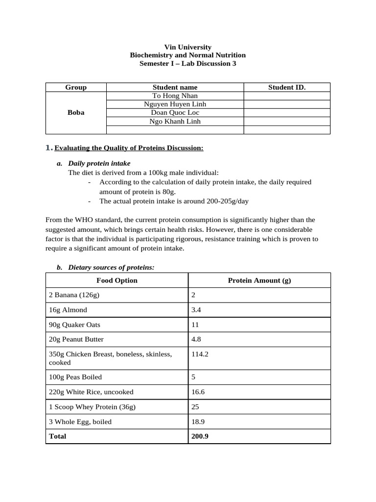 UNE Nutrition Lab Discussion 3 Group Boba | PDF | Enzyme | Biochemistry