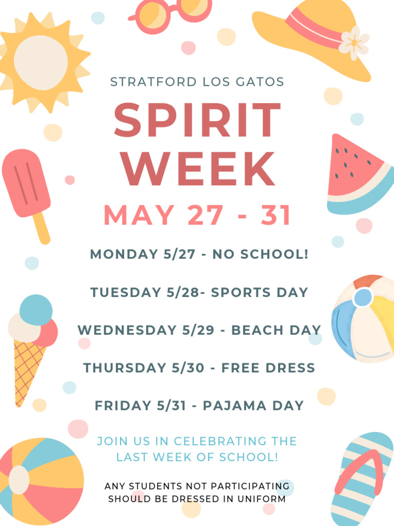 Summer Spirit Week 2024 | PDF