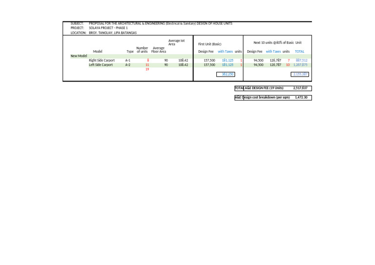 Solaya Taft-Proposal Matrix 09042024 | PDF