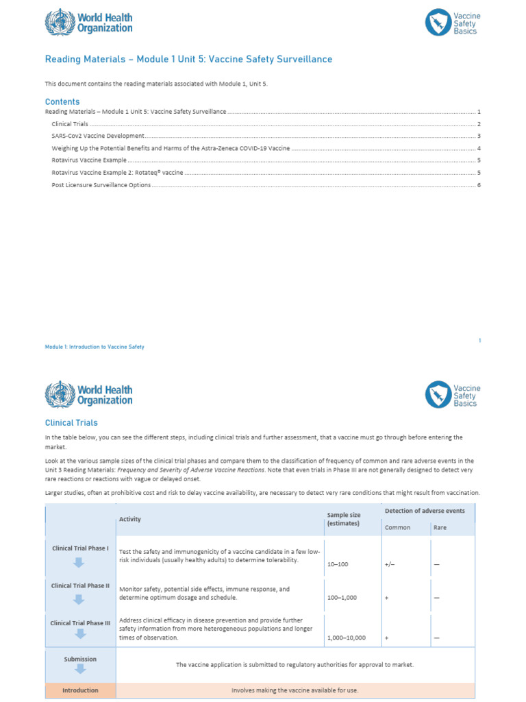 reading_material_v2 | PDF | Vaccines | Phases Of Clinical Research