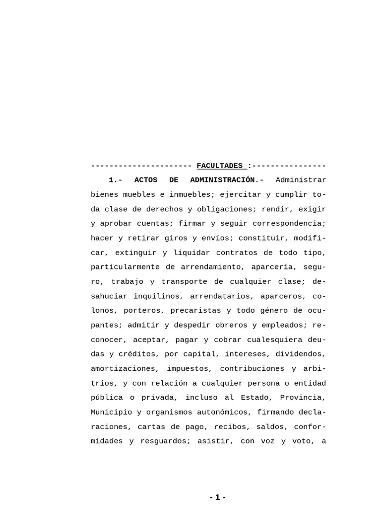 Poder General Modelo Persona Fisica | PDF