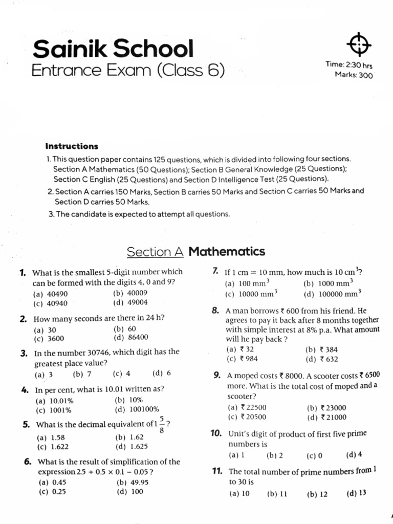 Sainik Full Test 08 Jan 241 03 51 52 | PDF