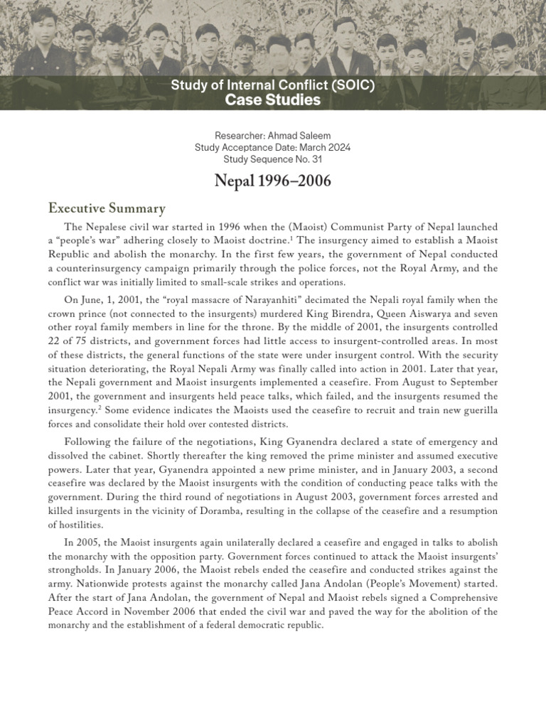 Nepal 1996-2006 | PDF | Government | International Relations