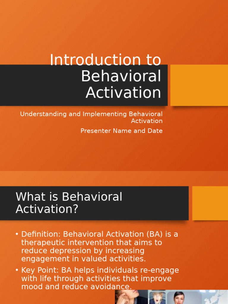 Behavioral Activation Presentation | PDF | Behaviour Therapy | Behaviorism