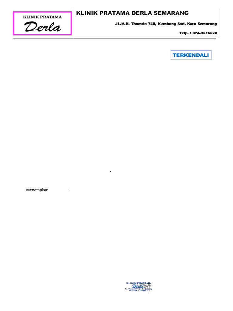 015 - SK Pedoman Pelayanan Klinik Derla | PDF