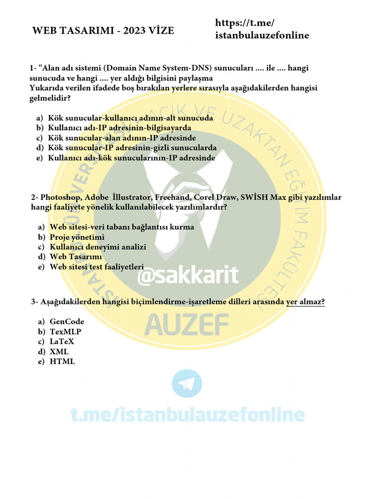 Web Tasarım 2023 Vize | PDF