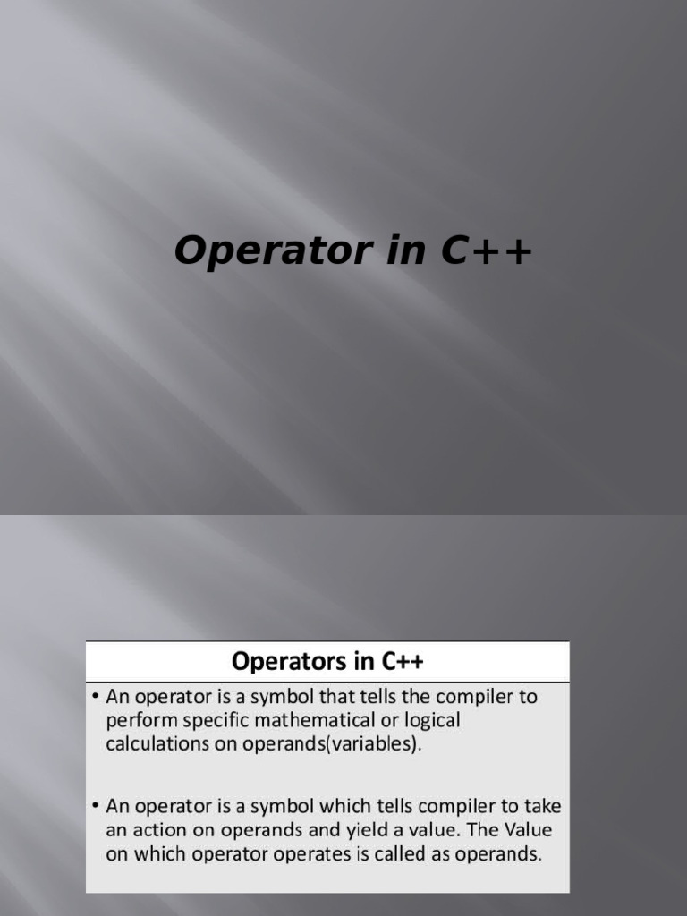 C++(operator) | PDF