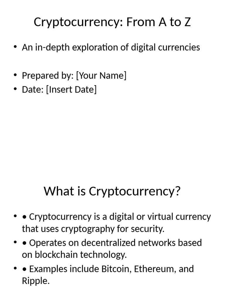 Detailed Cryptocurrency Presentation | PDF | Cryptocurrency | Bitcoin
