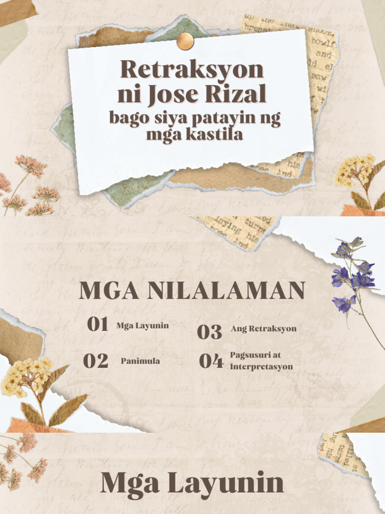 Aralin-5-Ang-Retraksyon-ni-Jose-Rizal-Bago-siya-Patayin-ng-mga-Kastila-COPY-2 | PDF