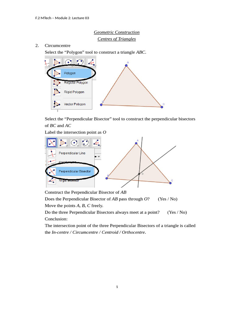 Lecture03 Worksheet | PDF | Triangle | Elementary Mathematics