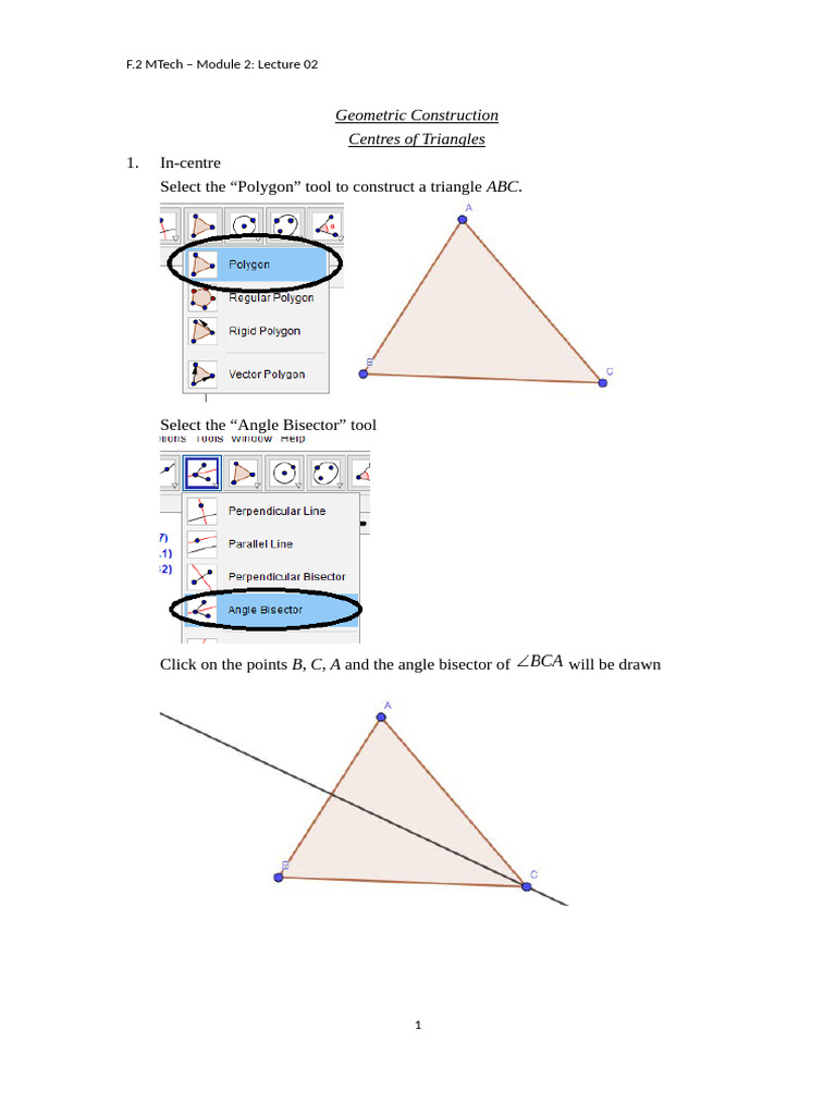 Lecture02 Worksheet | PDF | Triangle | Perpendicular