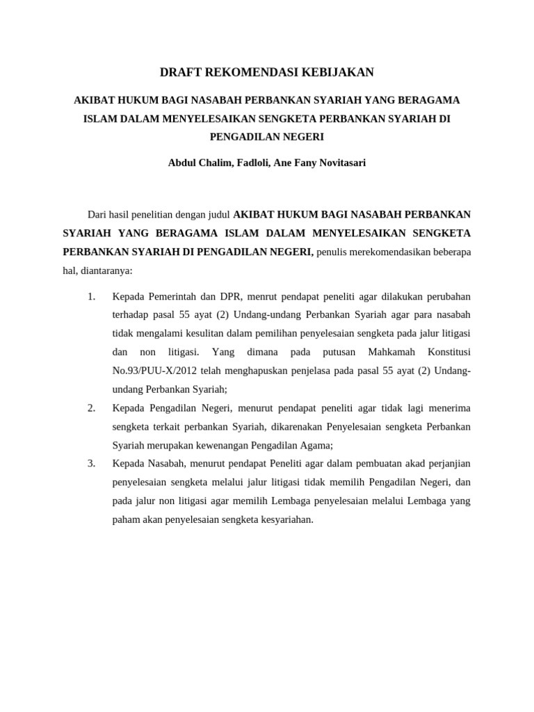 DRAFT REKOMENDASI KEBIJAKAN PENELITIAN 2022 | PDF