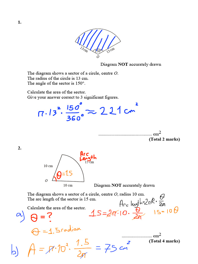 G10 Homework | PDF | Circle | Area