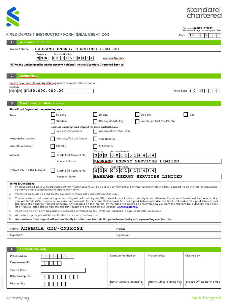 FD Creation Form Roll Over | PDF | Interest | Banks