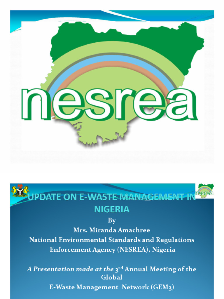 Nesrea E-Wate Management Nigeria | PDF | Electronic Waste